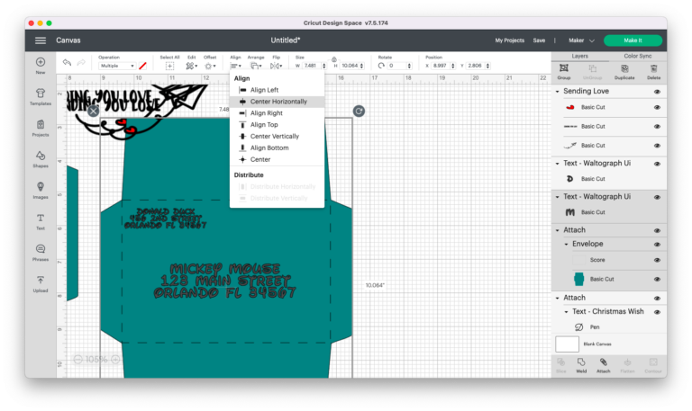 How to Make and Address an Envelope Using Your Cricut - Dinosaur Mama