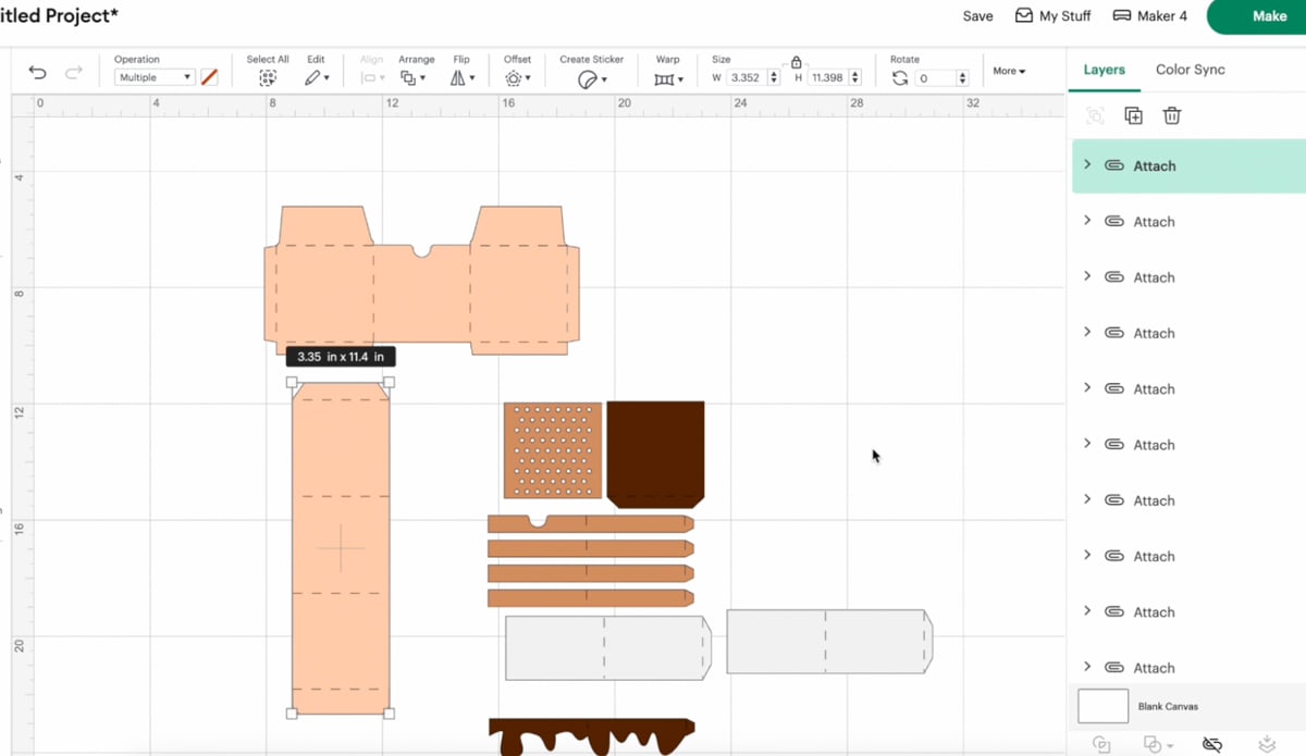 Smores SVG Free Download for Cricut | 3D Box File - Dinosaur Mama